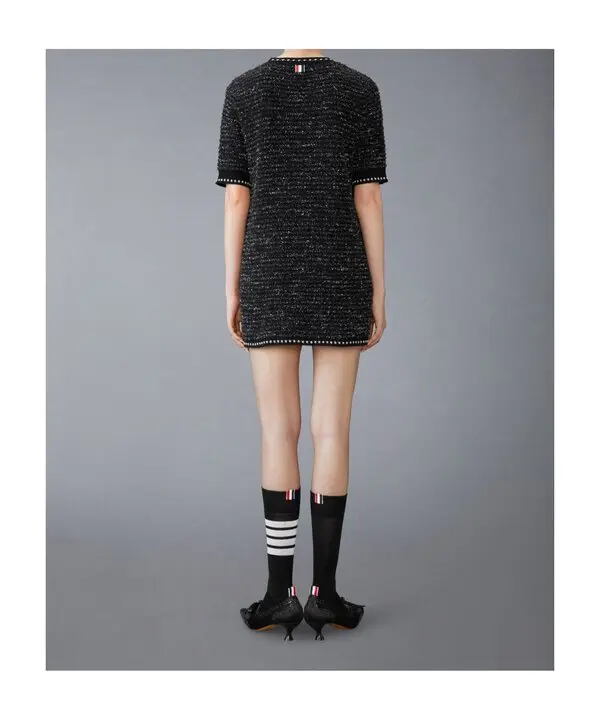 Thom Browne Tweed Mini Dress With Embellishments