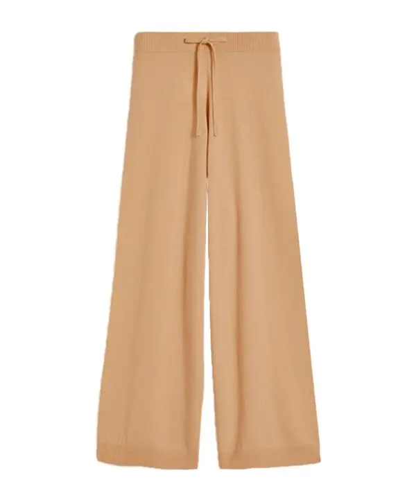 Max Mara Wide Leg Drawstring Trousers - Camel