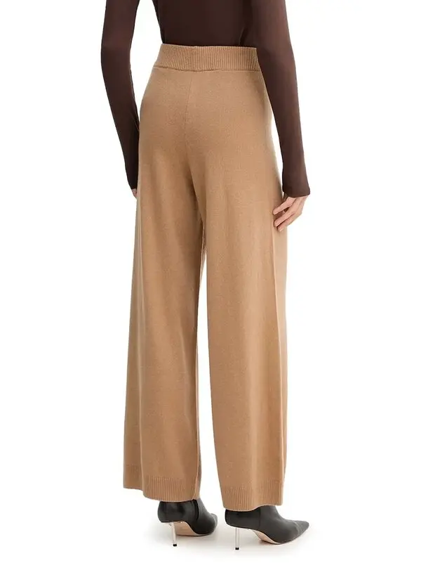 Max Mara Wide Leg Drawstring Trousers - Camel