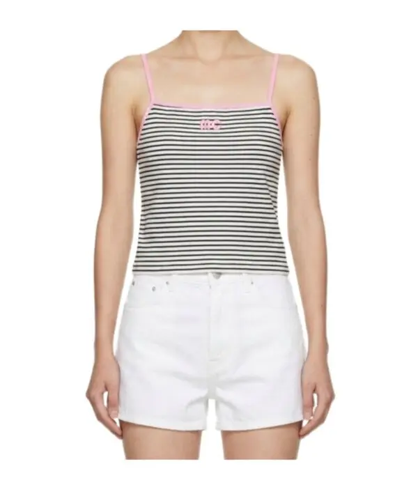 Marissa Chiara Striped Spaghetti Strap Top - Pink