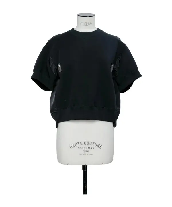 Sacai Short Sleeve Panelled T-shirt - Black