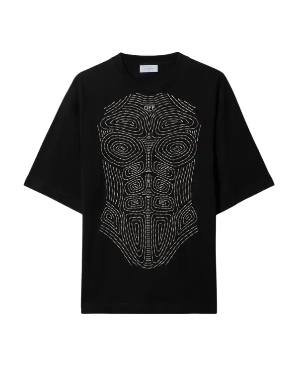 Off-White Logo Embroidered Crewneck T-shirt