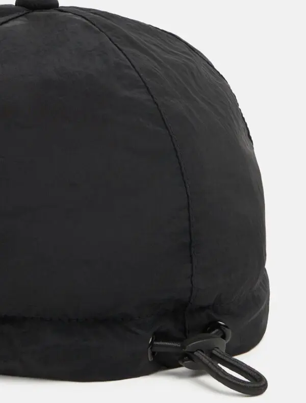 Stone Island Baseball Cap With Logo Detail - Black