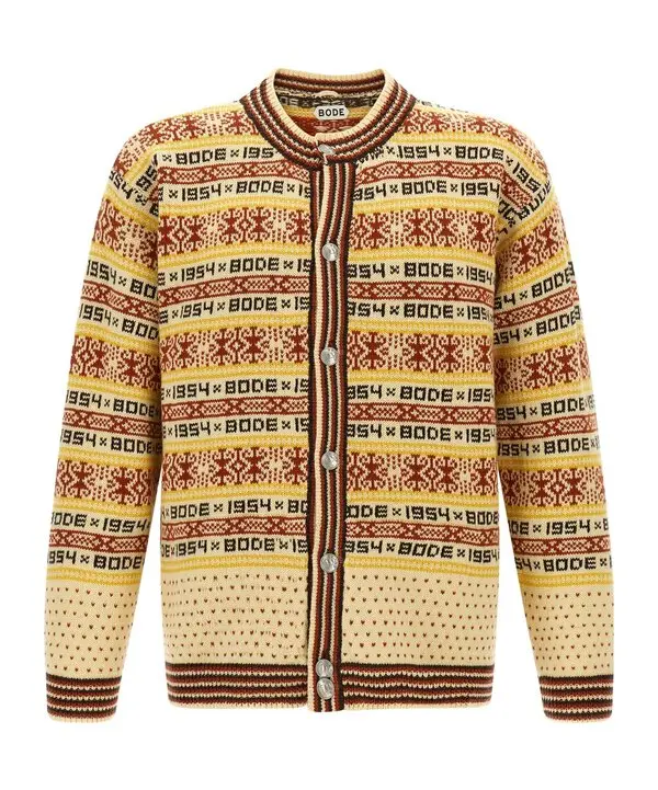 BODE Marzipan Jacquard Cardigan - Multi