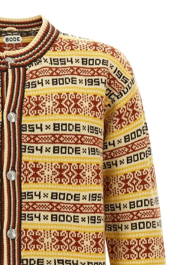 BODE Marzipan Jacquard Cardigan - Multi
