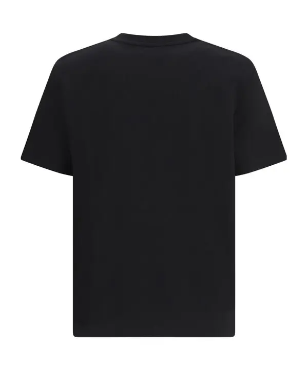 Balmain Logo Embroidered Crewneck T-shirt - Black