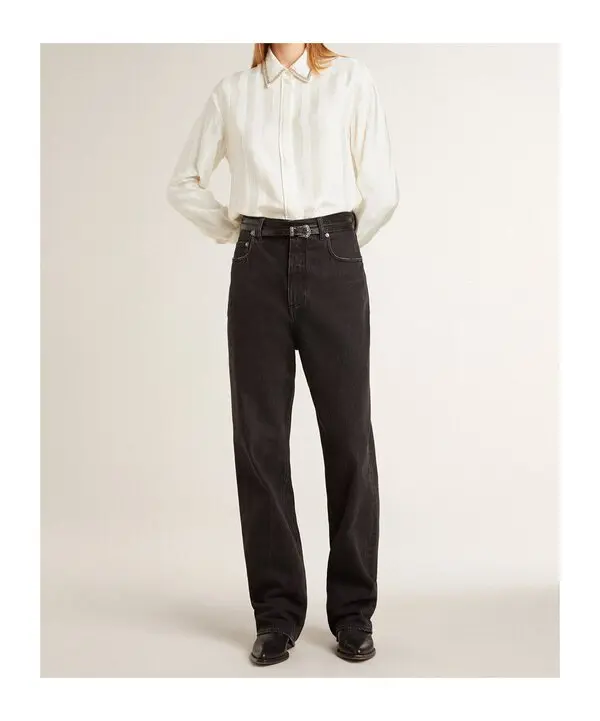 GOLDEN GOOSE Embellished Striped Shirt - White