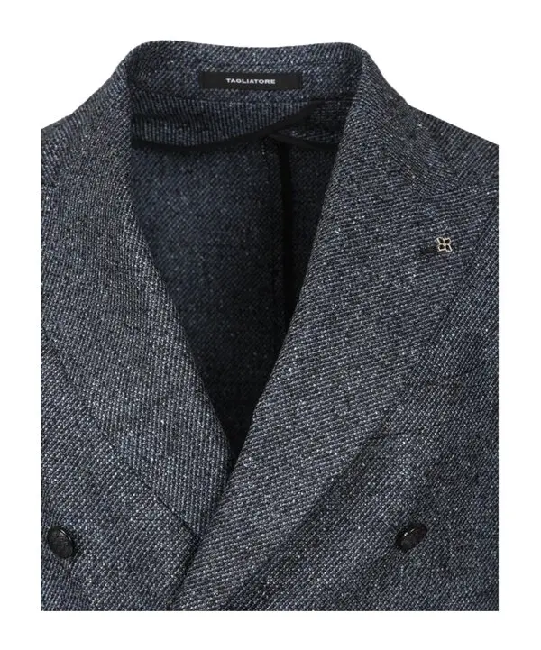 Tagliatore Double-breasted Blazer With Notched Lapel - Grey