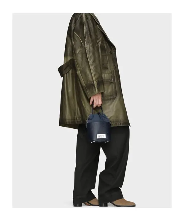 MAISON MARGIELA Double-breasted Caban Coat - Khaki