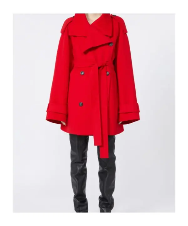Sportmax Double-breasted Belted Trench Coat