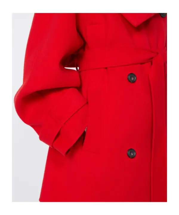 Sportmax Double-breasted Belted Trench Coat