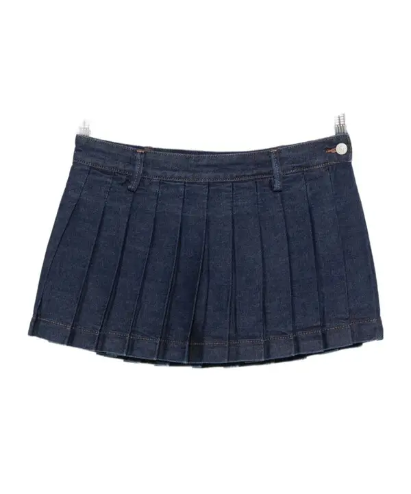 7 For All Mankind Pleated Half-length Skirt - Blue
