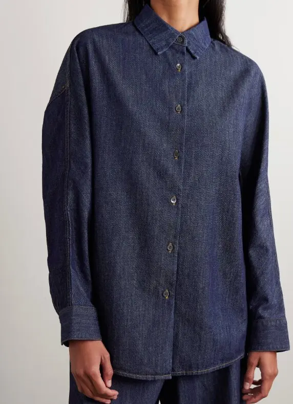 Dries Van Noten Long-sleeved Denim Shirt - Indigo