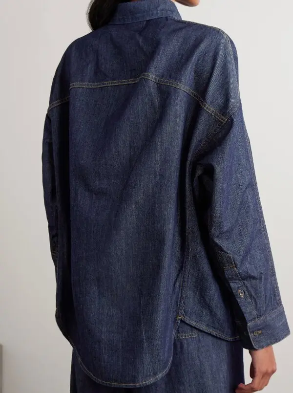 Dries Van Noten Long-sleeved Denim Shirt - Indigo