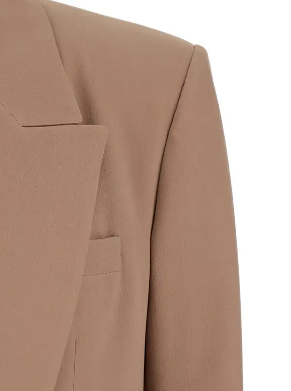 Saint Laurent Single-breasted Long-sleeved Jacket - Brown