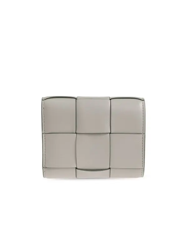 Bottega Veneta Cassette Tri-fold Zip Wallet - Gray