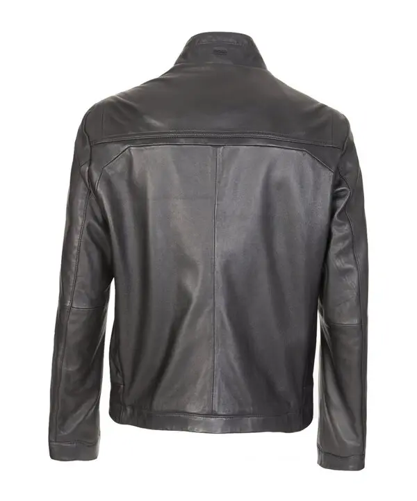 Hugo Boss Long-sleeved Leather Jacket