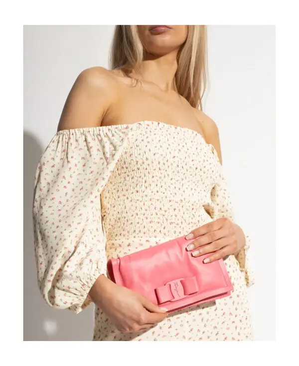 FERRAGAMO Logo Flip Mini Shoulder Bag - Pink