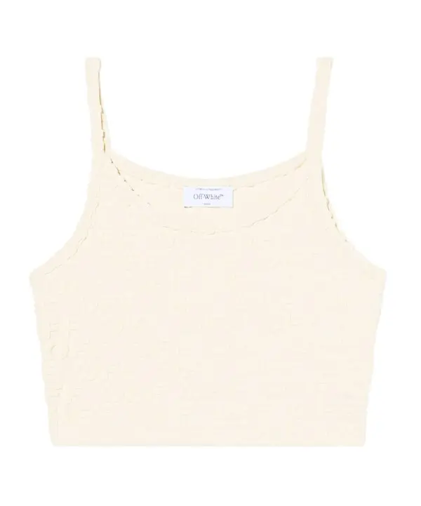 Off-White Monogram Terry Crop Top - Beige