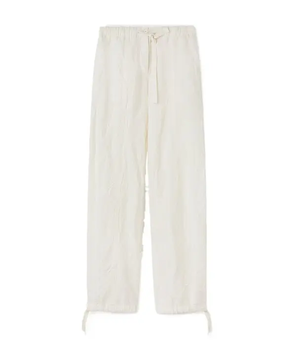JIL SANDER Wide-leg Drawstring Trousers - White