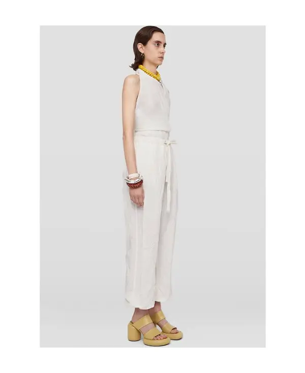 JIL SANDER Wide-leg Drawstring Trousers - White