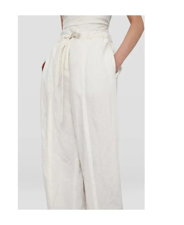 JIL SANDER Wide-leg Drawstring Trousers - White