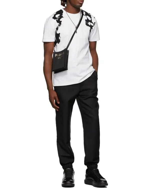 Alexander McQueen Graffiti Logo Printed Shoulder Bag