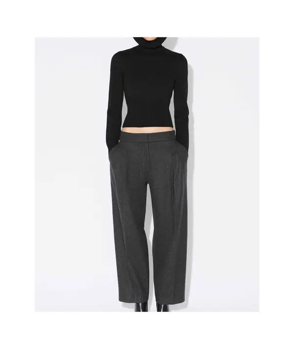Alaïa Sculptural Hood Ribbed Knit Jumper