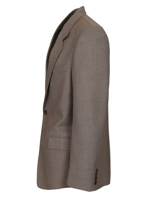 Saint Laurent Single-breasted Notched Lapel Jacket - No