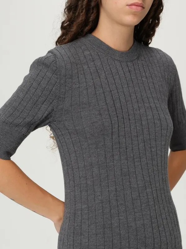 Bottega Veneta Ribbed Knit Crew Neck Top - Black