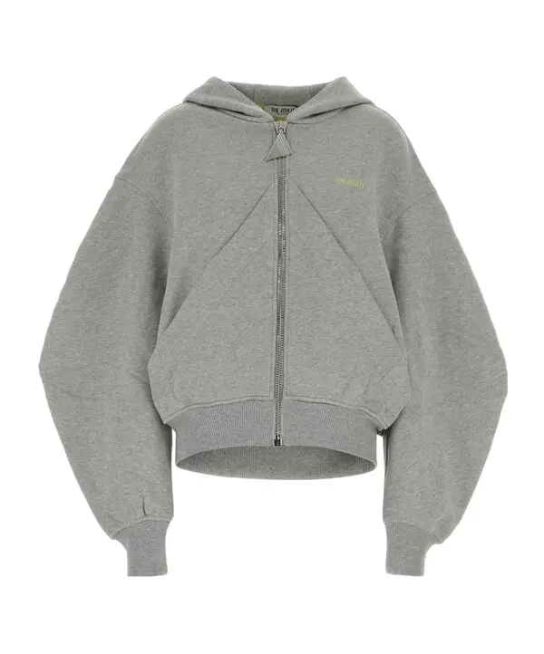 Attico Zip-up Hoodie - Grey