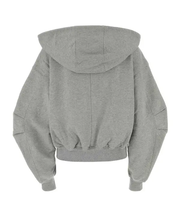 Attico Zip-up Hoodie With Embroidered Logo