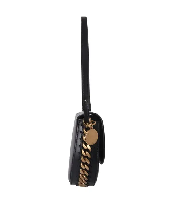Stella McCartney Frayme Flap Medium Shoulder Bag - Black