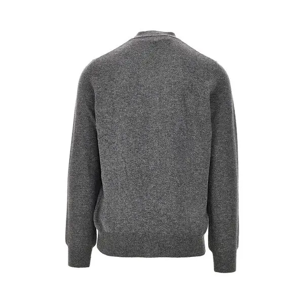 Play Comme Des Garcon Long-sleeved Wool Cardigan - Gray