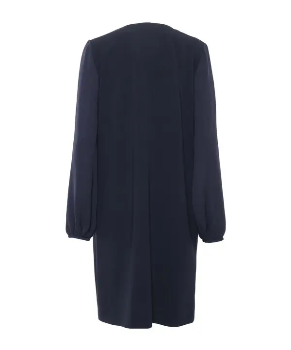 Max Mara Zip Detailed Long-sleeved Dress