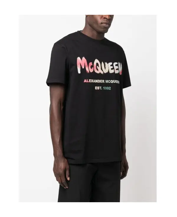 Alexander McQueen Abstract Logo-print T-shirt
