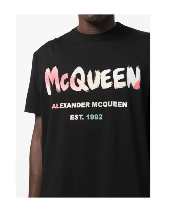 Alexander McQueen Abstract Logo-print T-shirt