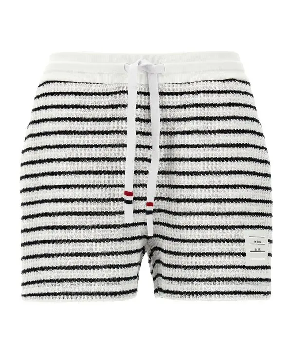 Thom Browne Striped Drawstring Shorts - Navy Blue
