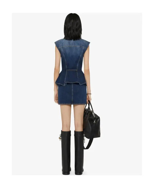 Givenchy Denim Dress With Zipper Detail