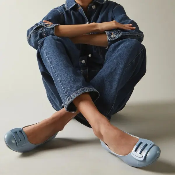 Hogan Logo Plaque Ballerina Flats