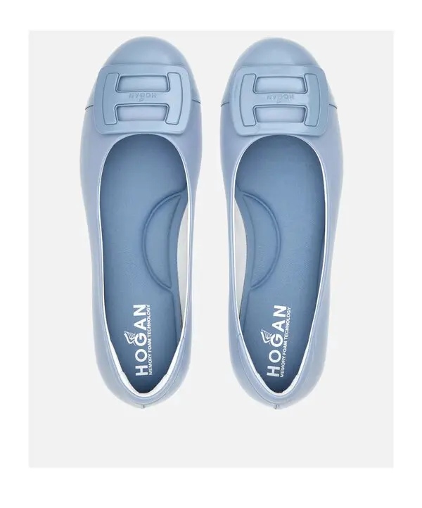 Hogan Logo Plaque Ballerina Flats