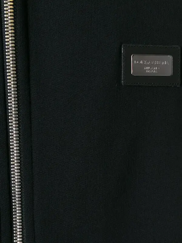 Dolce & Gabbana Logo Plaque Jersey Hoodie - No