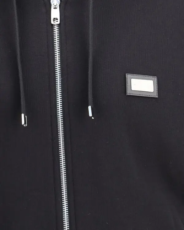 Dolce & Gabbana Logo Plaque Jersey Hoodie - No