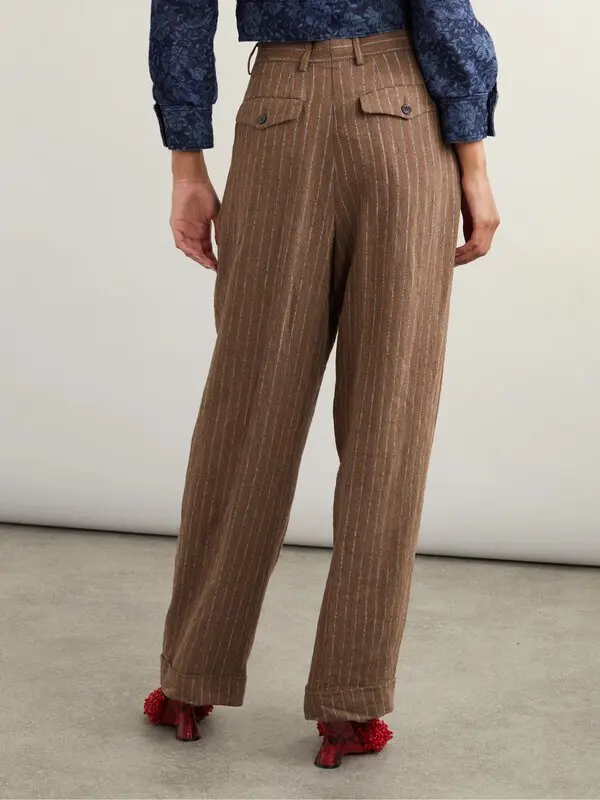 Dries Van Noten Wide Leg Tailored Trousers