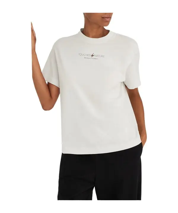 Brunello Cucinelli Logo-printed Crewneck T-shirt - White