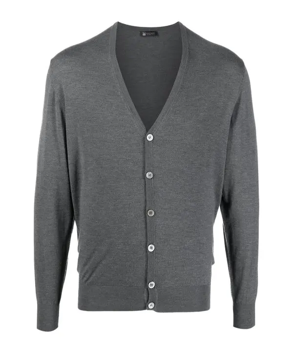 Colombo Button-down Knit Cardigan - Black