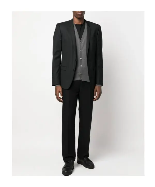 Colombo Button-down Knit Cardigan - Black
