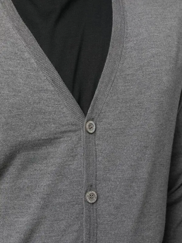 Colombo Button-down Knit Cardigan - Black