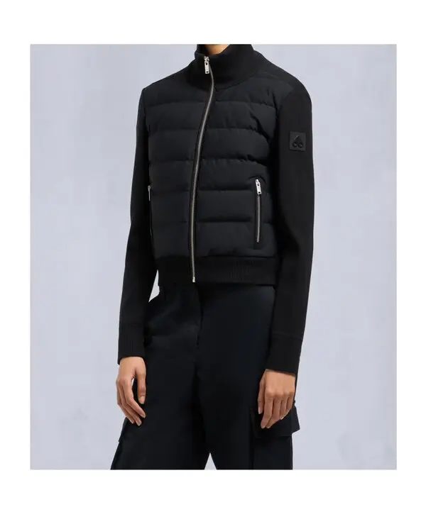Moose Knuckles Long Sleeve Down Filled Jacket With Zip-up Closure