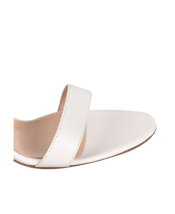 GIANVITO ROSSI Portofino Ankle Strap Sandals - White